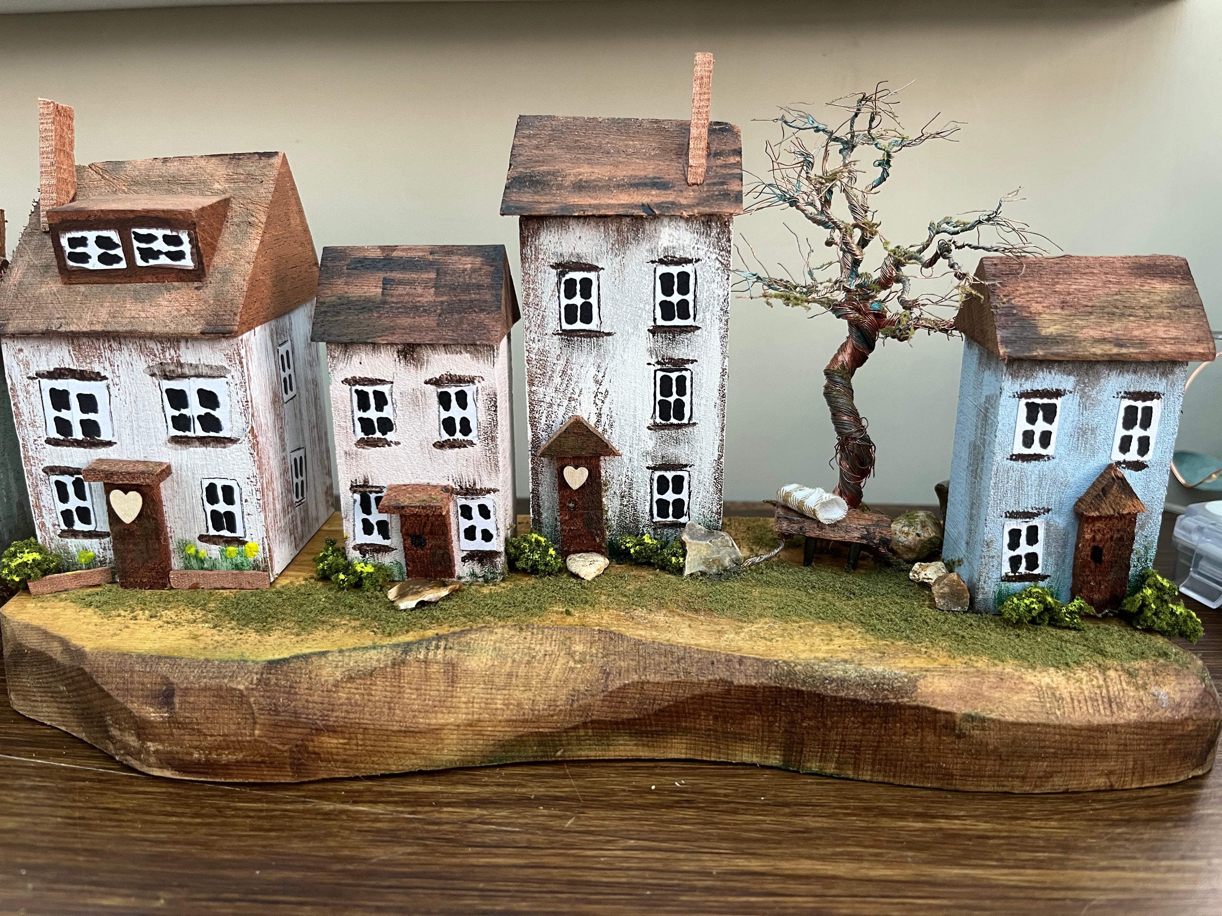 Handcrafted Miniature Wooden Houses - Rustic Cottage Dioramas - Rustic ...